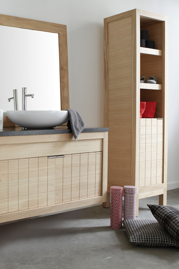 Oak Column Storage - Finwood Designs